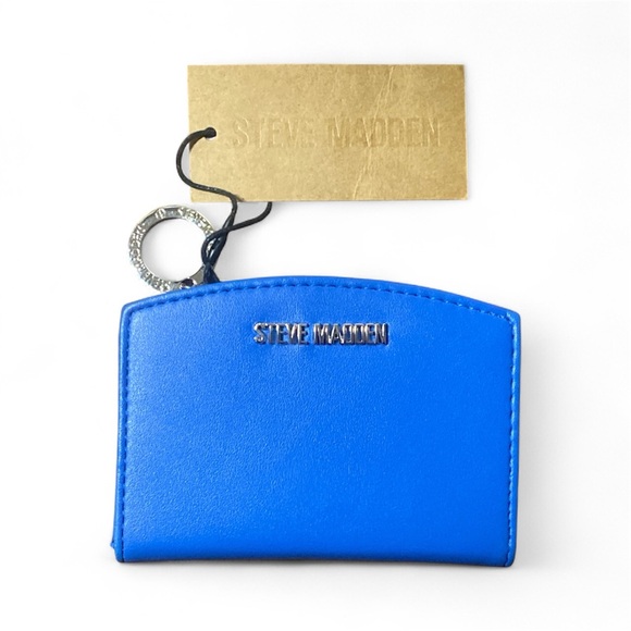 Steve Madden | Bags | Steve Madden Sapphire Blue Zippered Card Case ...